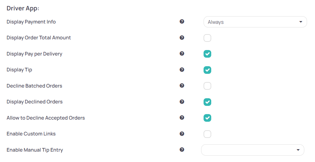 Driver Properties – Cartwheel