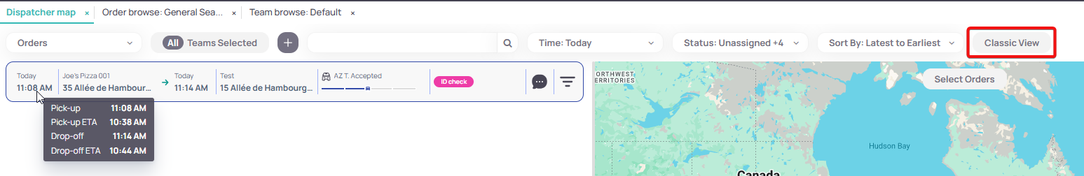 Compact View for Dispatcher Map (Beta Version) – Cartwheel