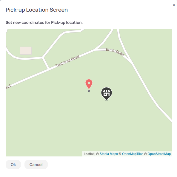 Adjusting Pick-up Location Map Point – Cartwheel