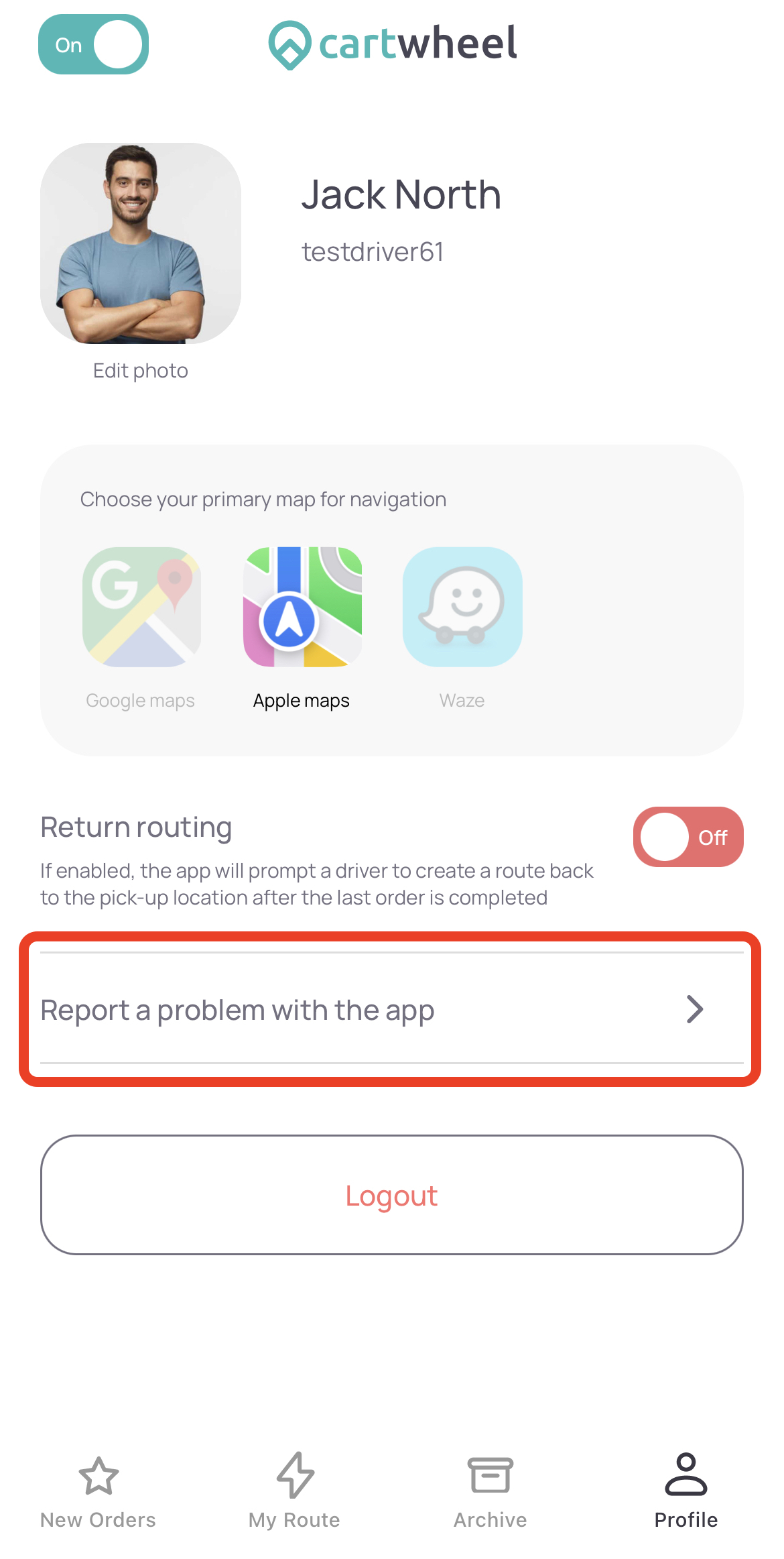 Cartwheel Driver’s App Manual – Cartwheel